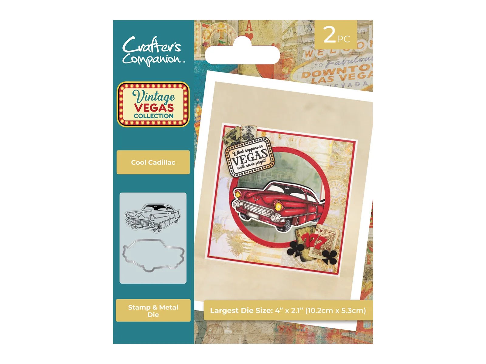 Vintage Vegas Stamp & Die - Cool Cadillac by Crafters Companion
