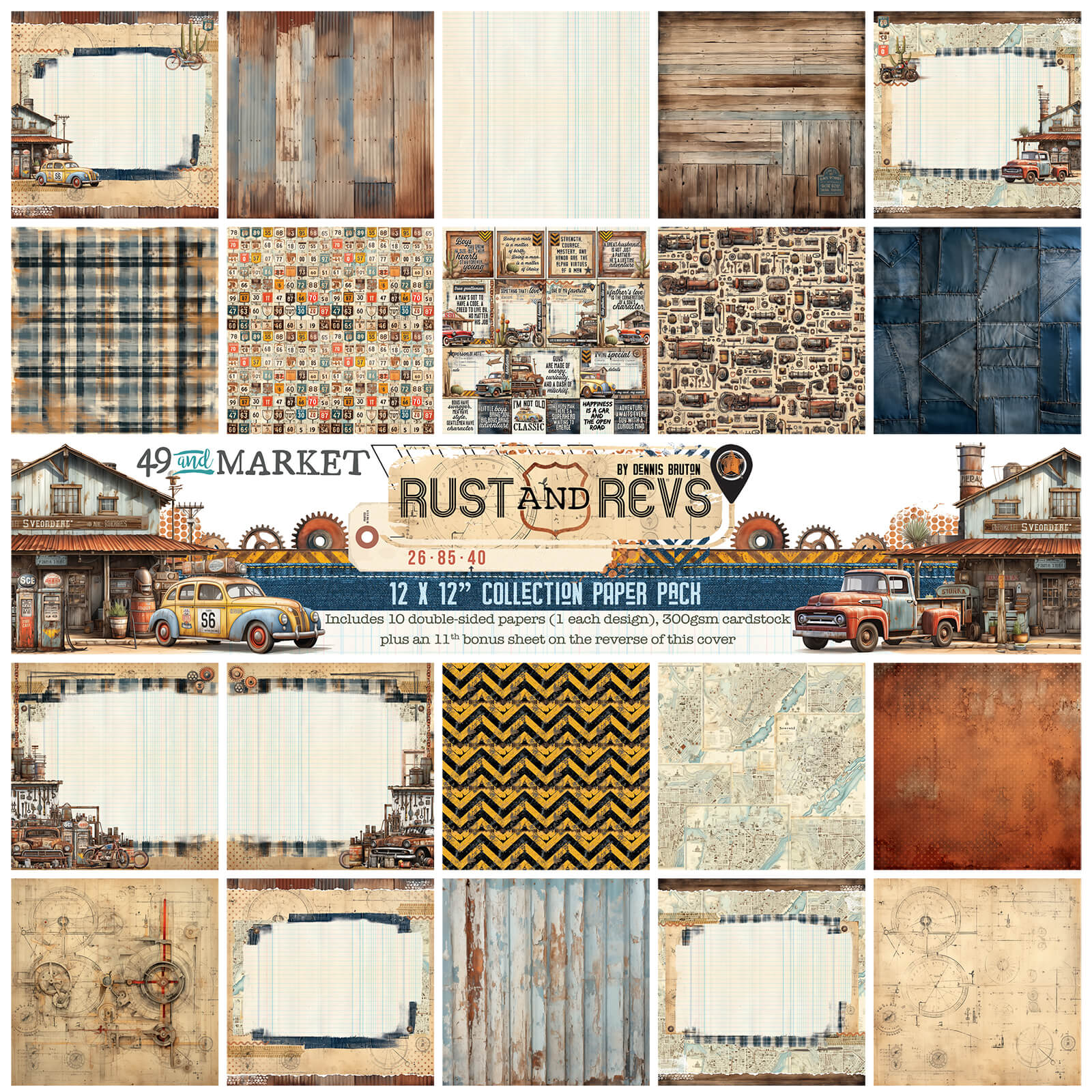 49 and Market Rust and Revs 12 x12 Collection Pack