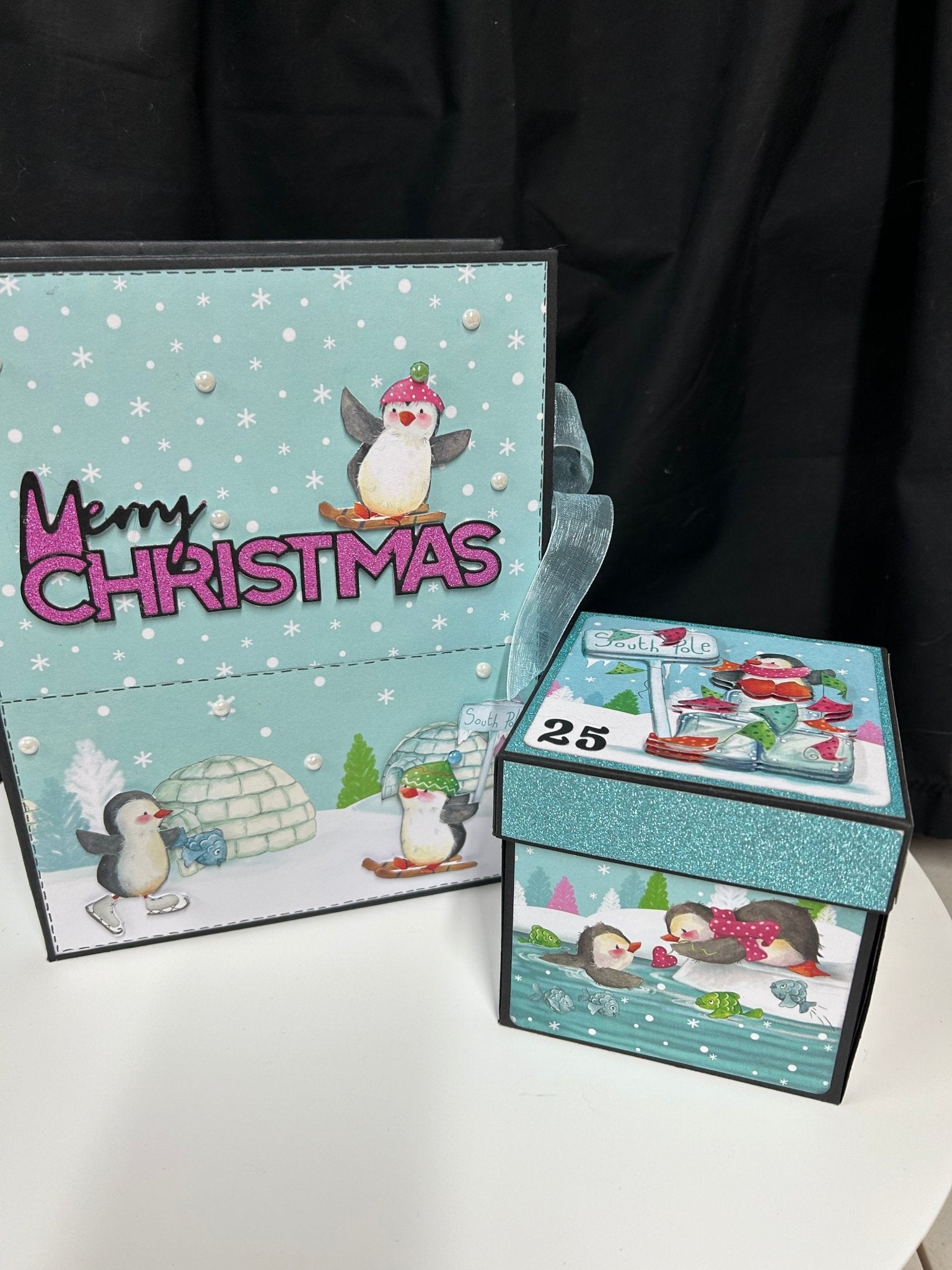 Christmas Advent Book and Exploding Box Kit by Craftywafty