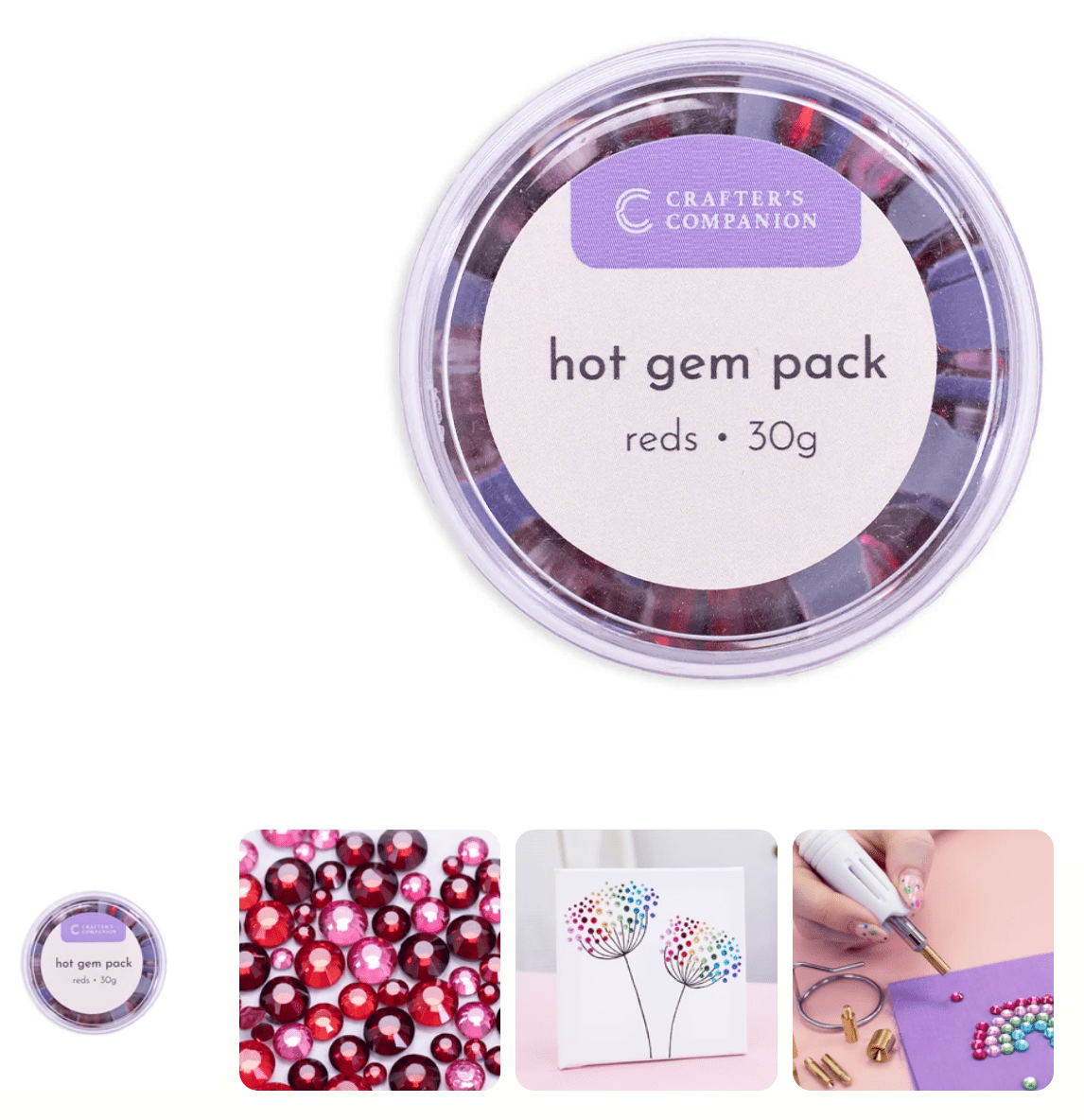 Crafters Companion Hot Gem Pack - Red