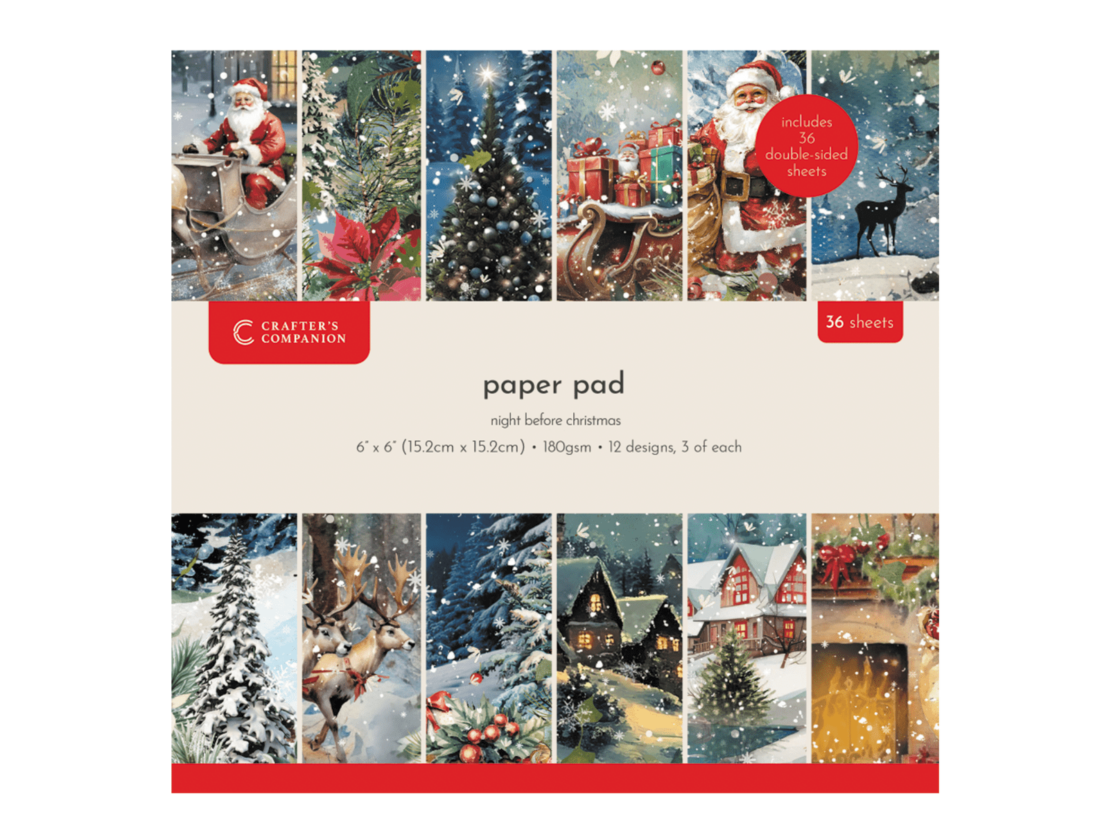 Crafter's Companion The Night Before Christmas 6" x 6" Pad