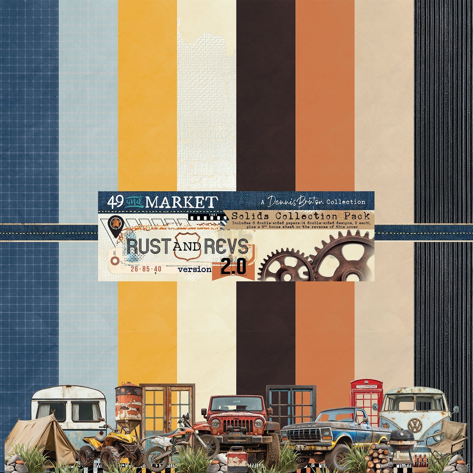Rust & Revs 2.0 – 12 x12 Solids Collection Pack by 49 and Market