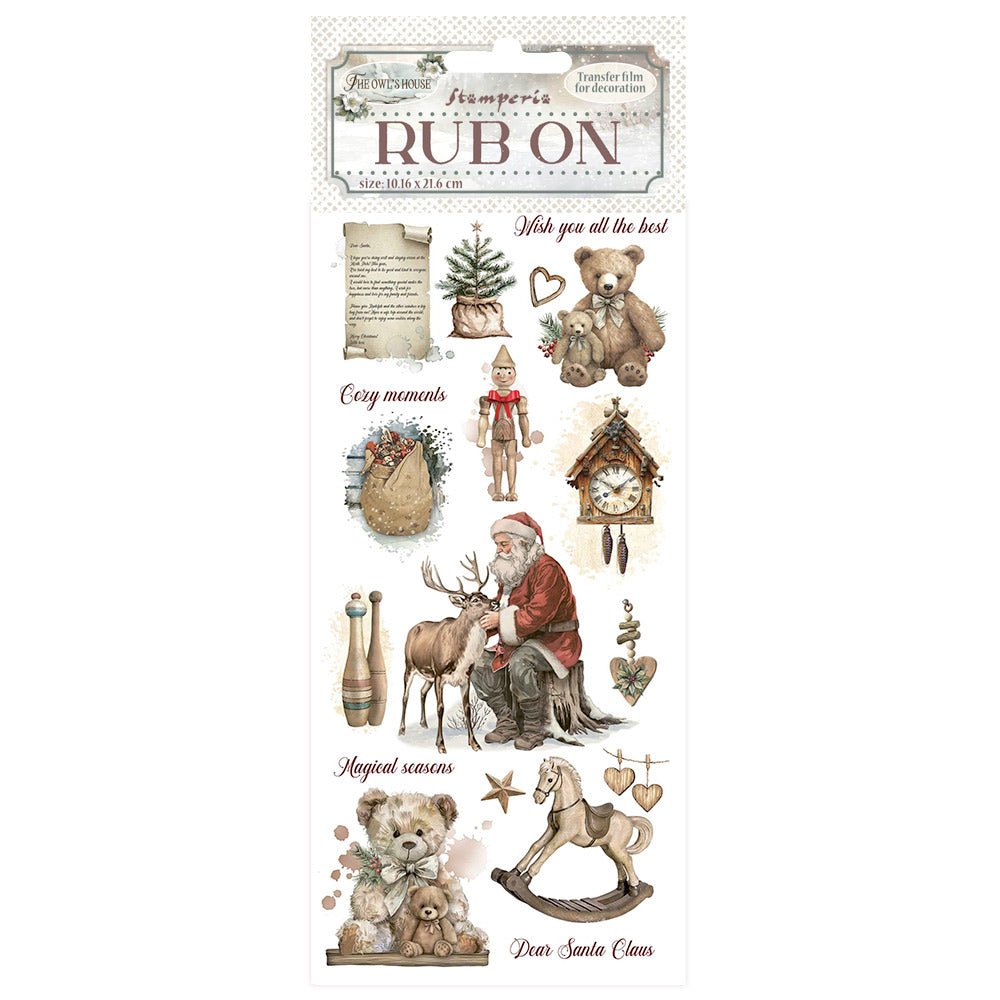 Stamperia - The Owl's House - Rub-on Teddy Bears