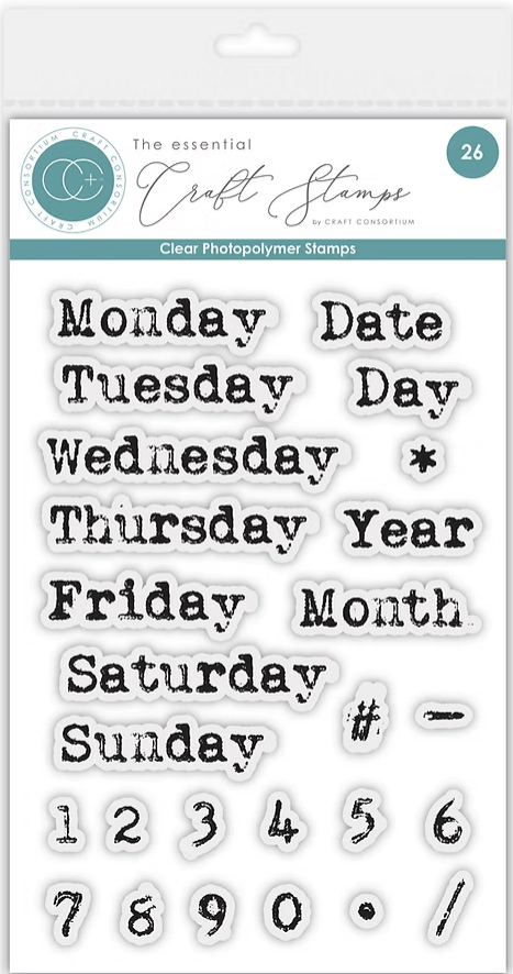 The Essential Craft Stamps - Days of the Week - Photopolymer Stamp by