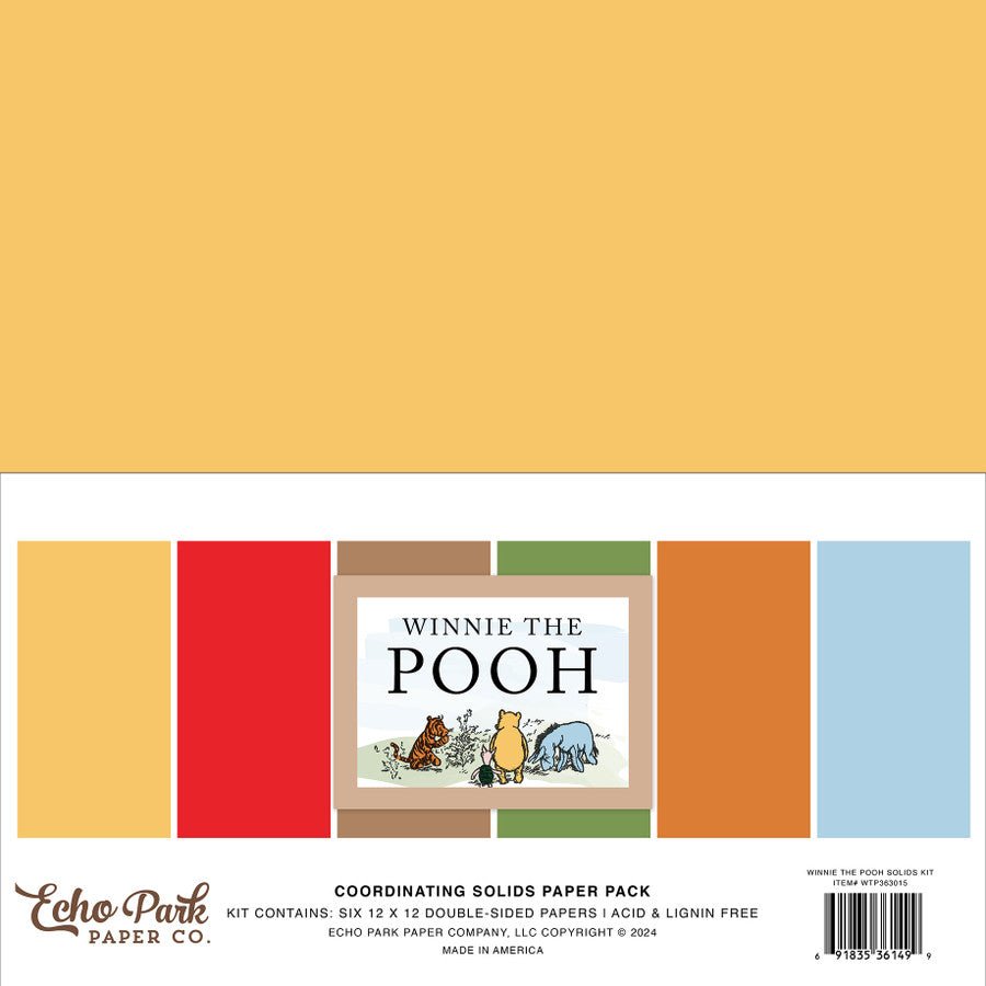 Winnie The Pooh Solids Kit by Echo Park