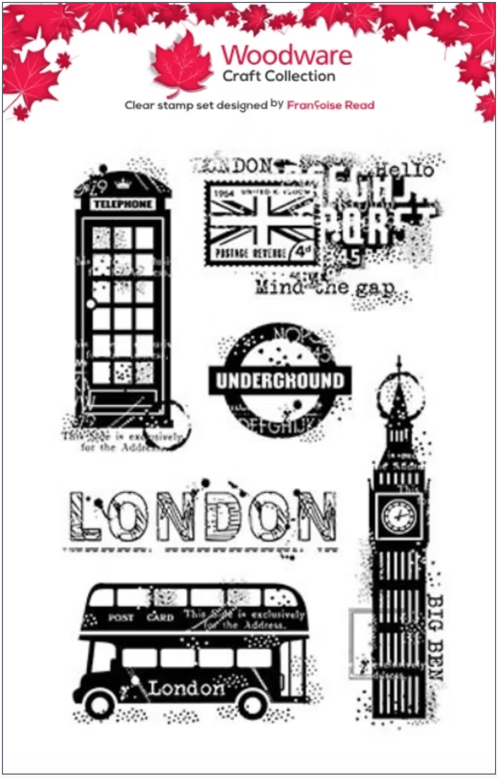 Woodware London Elements A6 Clear Stamp Set by Françoise Read