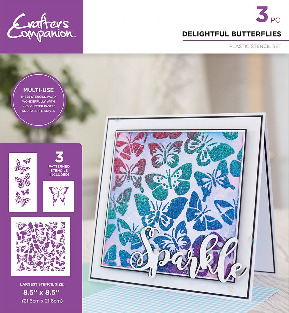 Delightful Butterflies Stencil Set by Crafters Companion
