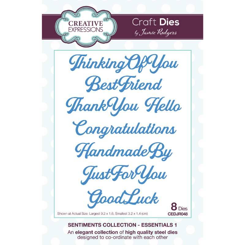 Jamie Rodgers Sentiments Collection Essentials 1 Craft Die by Creative
