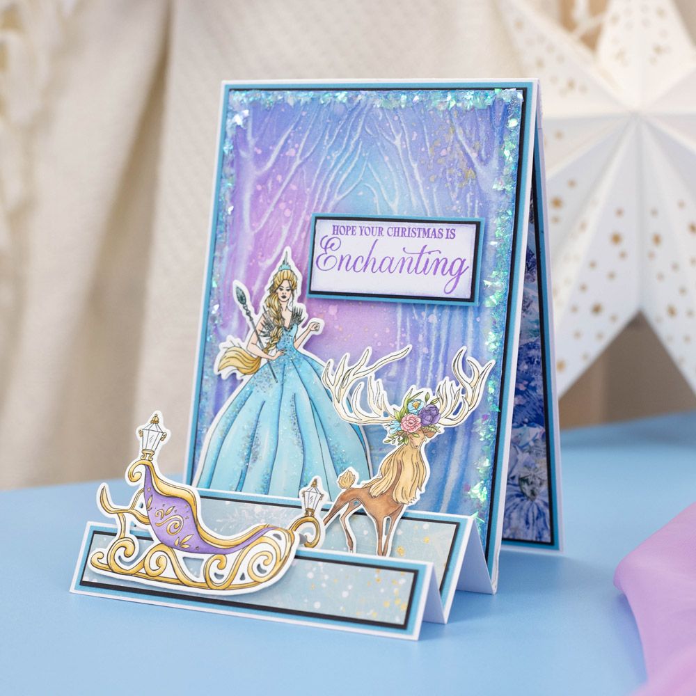 Sara Signature The Snow Queen Stamp and Die - Midnight Sleigh Ride by