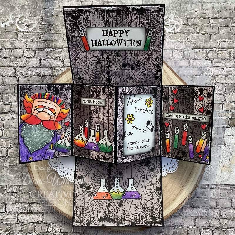Woodware Clear Singles Professor Gnome 4 in x 6 in Stamp Set